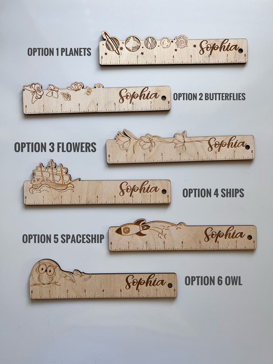 Custom Personalized ruler (Back to School Supplies) 8 inch – House of Sosa