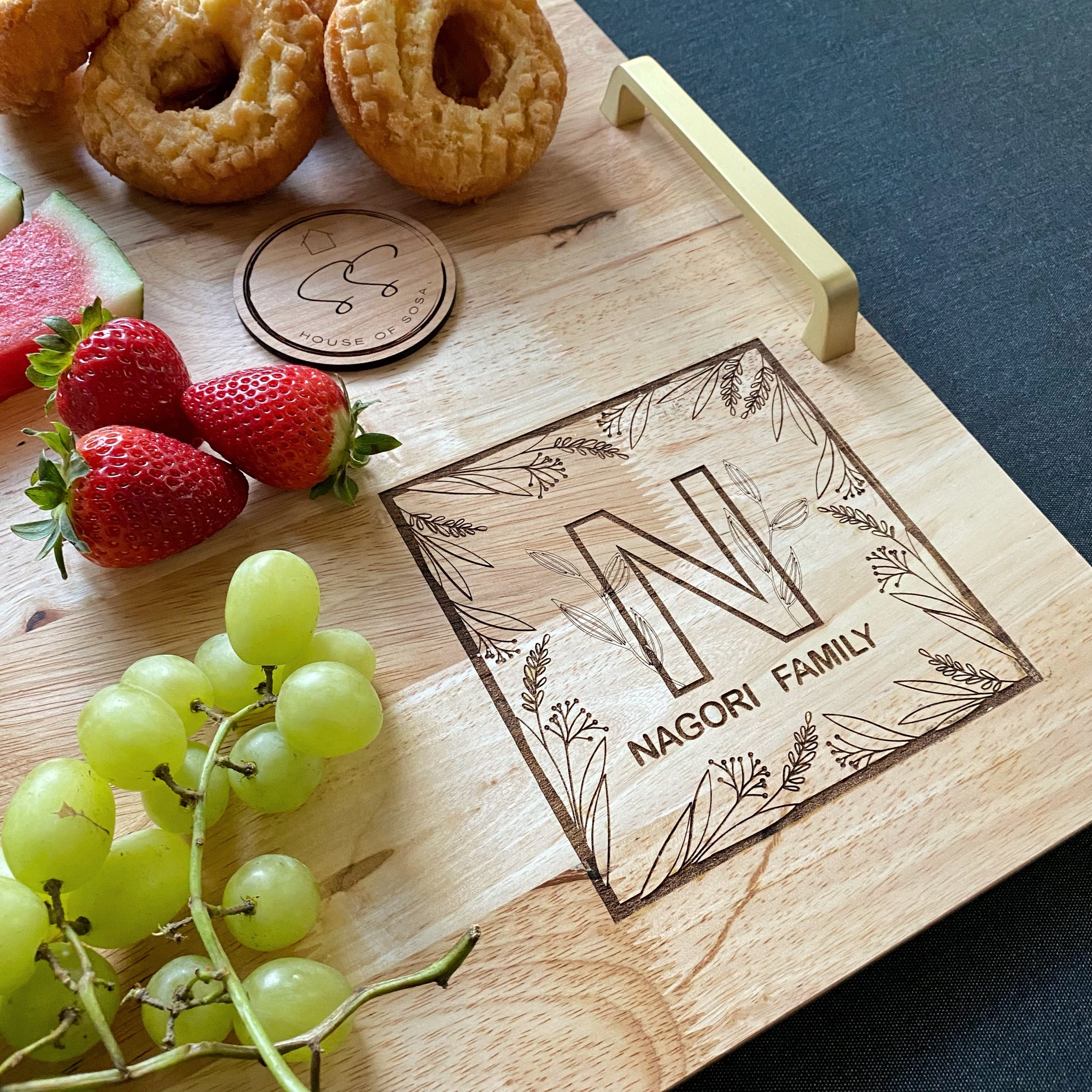 Personalized Monogram Charcuterie/Noodle Board – House of Sosa